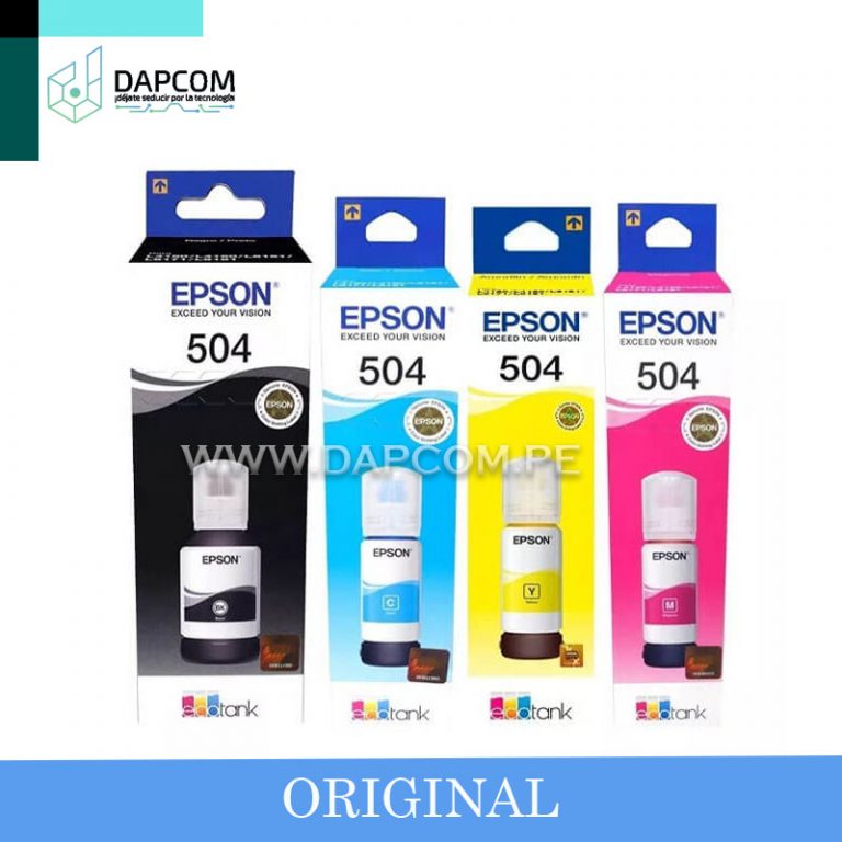 Tinta Epson T504 Original Kit Completo - Dapcom